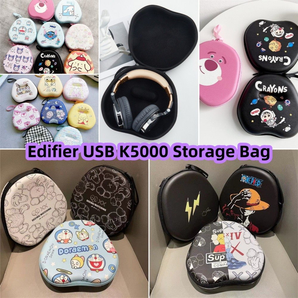 In Stockfor Edifier USB K5000 เคสหูฟังชุดการ์ตูนอินเทรนด์ชุดหูฟัง Earpads Storage Bag กล่องปลอก ...