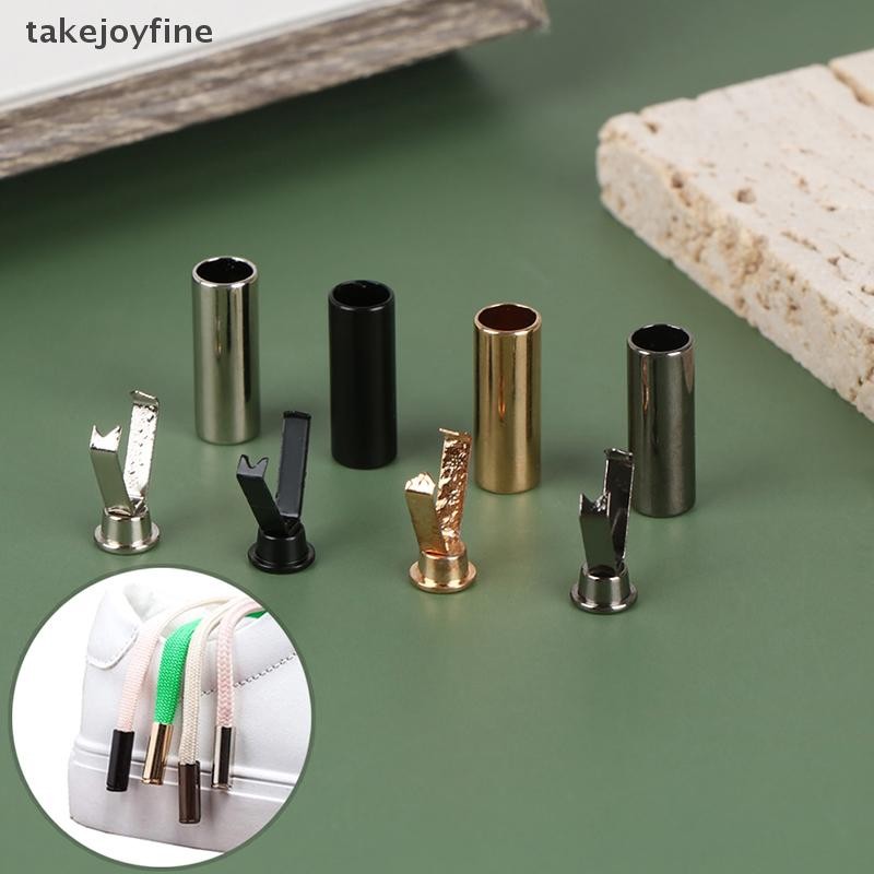 Tfth 10 ชิ้น Diy โลหะ Aglets เชือกผูกรองเท้าเสื้อผ้าเคล็ดลับทรงกระบอก ...