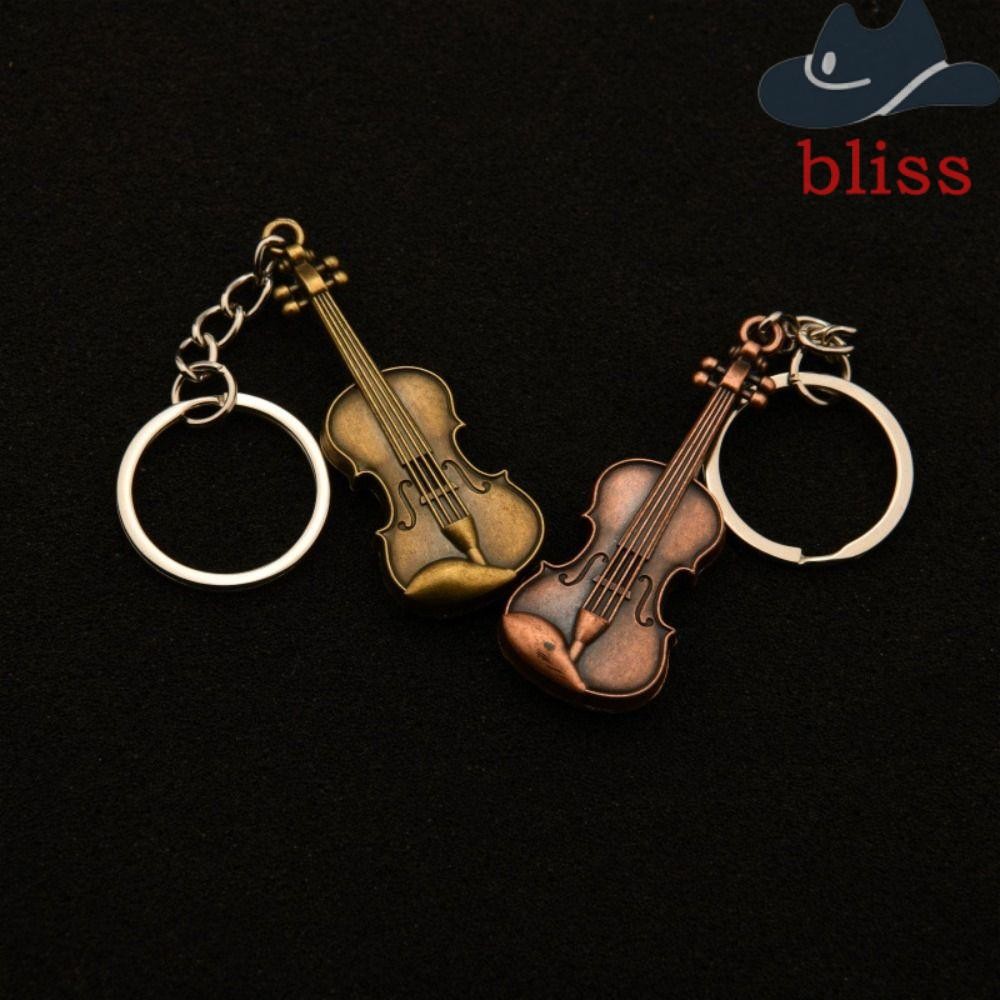 Bliss ไวโอลิน Key Chain,ทองแดง Bronze คลาสสิก Vintage ไวโอลินพวงกุญแจ ...
