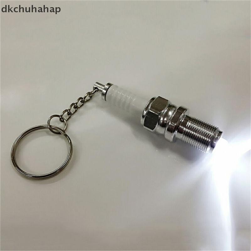 [DKC] Casual Fashion LED Key Chain Spark Plug Key Chain พวงกุญแจ ...