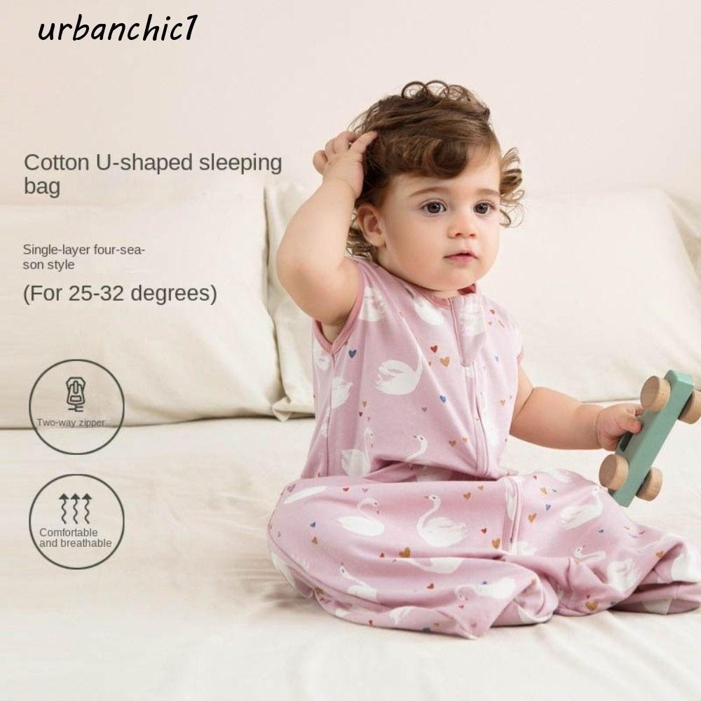 URBANCHIC ถุงนอนเด็ก, Anti-Kicking Cocoon ชุดนอนระบายอากาศทารกแรกเกิดผ้าห่มพัน, น่ารักผ้าฝ้ายบาง ...