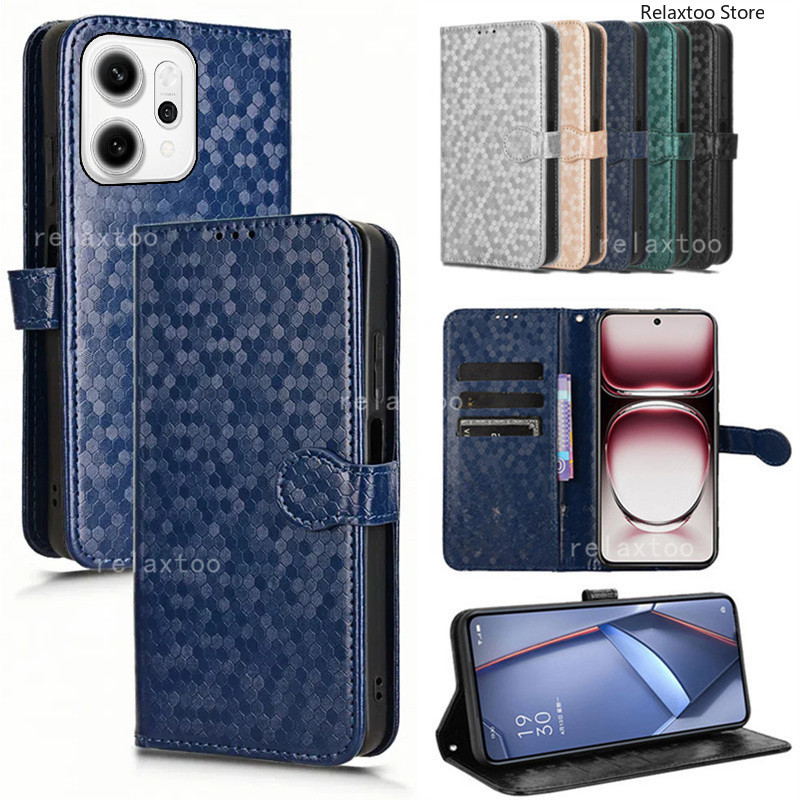 กระเป๋าสตางค์หนังสําหรับ OPPO Reno14 Reno 14 Pro F 14F 14Pro Reno14F Reno14Pro 5G วงเล็บแม่เหล็ก ...