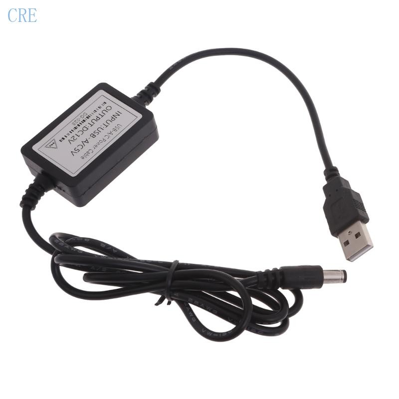 CRE DC 5V เป็น DC 12V USB VoltageStep Up สายแปลง USB Power Supply อะแดปเตอร์สายไฟ | Shopee Thailand