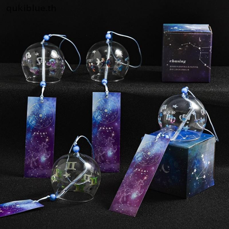 Qukiblue.th 1 ชิ้น 1 ชิ้นสร้างสรรค์สไตล์ญี่ปุ่น Hibiscus Decor รูปแบบแก้วแขวนกระดิ่งลม TH ...