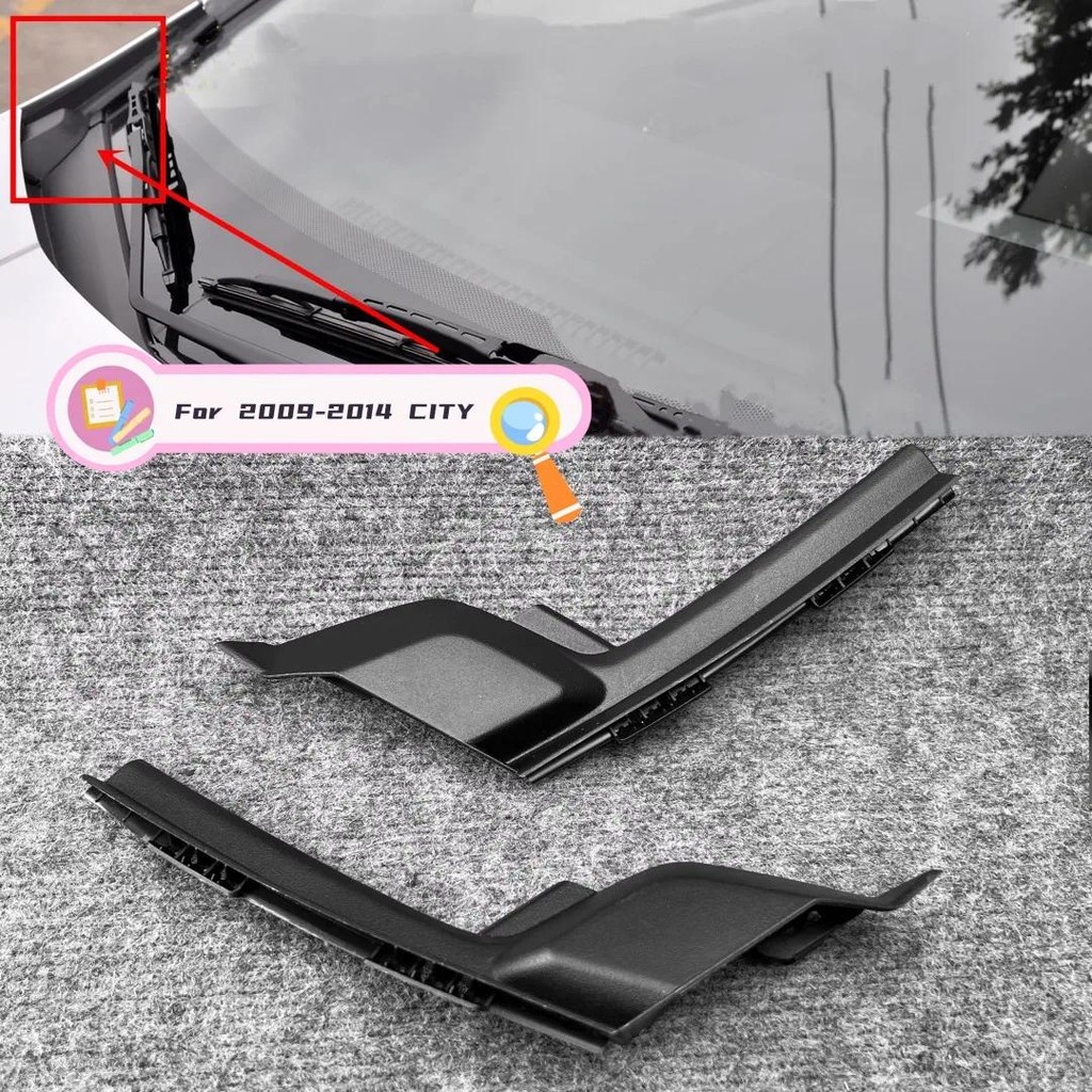 สําหรับ Honda CITY 2009-2014 กระจก Wiper Deflector Trim แผงมุมล่างของ ...