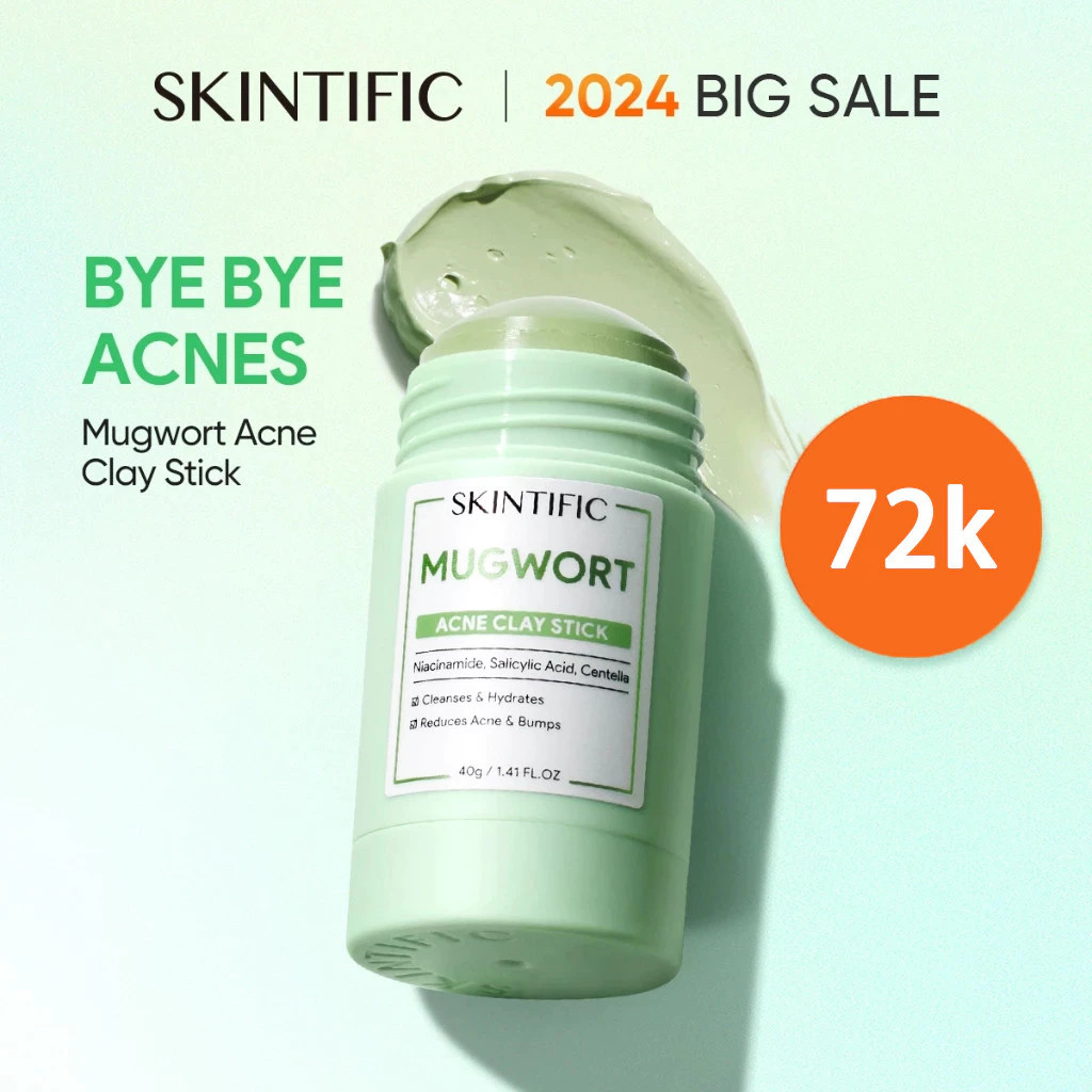 Skintific Mugwort acne Clay stick Mask - Masker Mugwort anti Pore ...