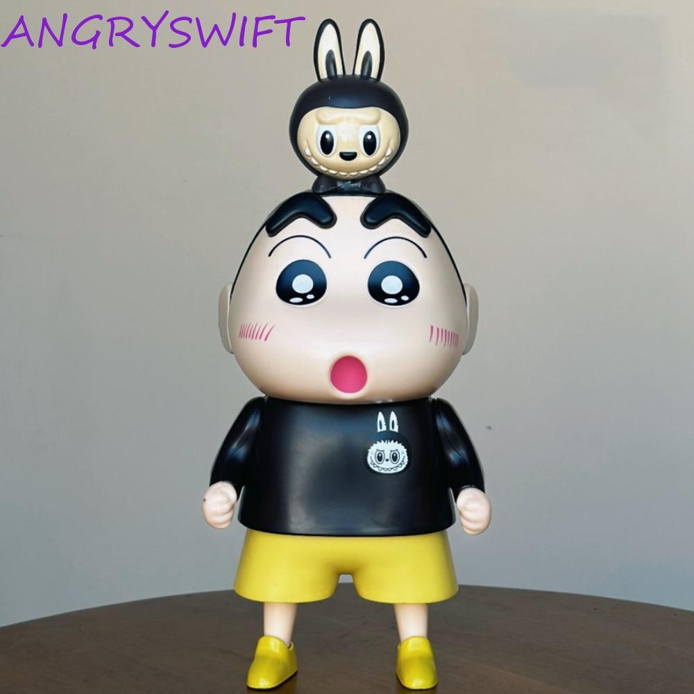 Angryswift Labubu กระปุกออมสินเครยอนชินจัง, โมเดลถังออมทรัพย์ Labubu ...