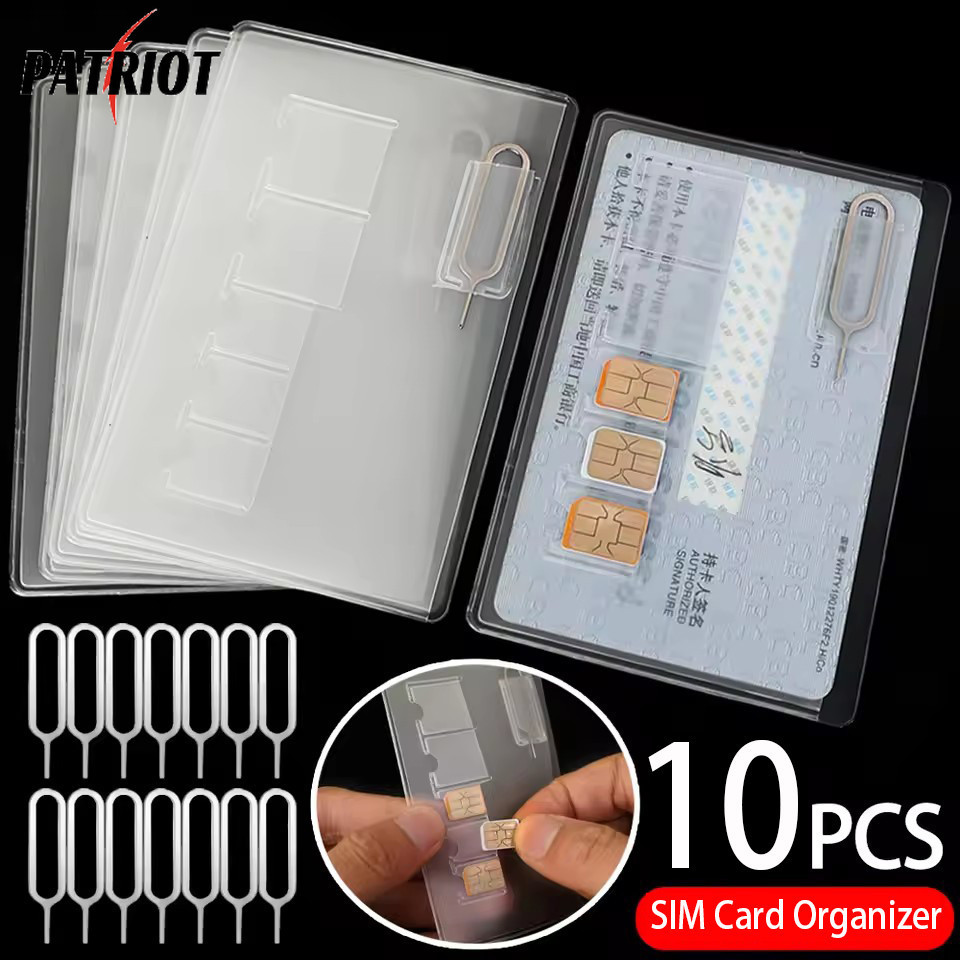 [AUTO&3C]1-10 PCS All-in-One SIM Card Organizer พร้อม PVC หนา, กระเป๋า ...