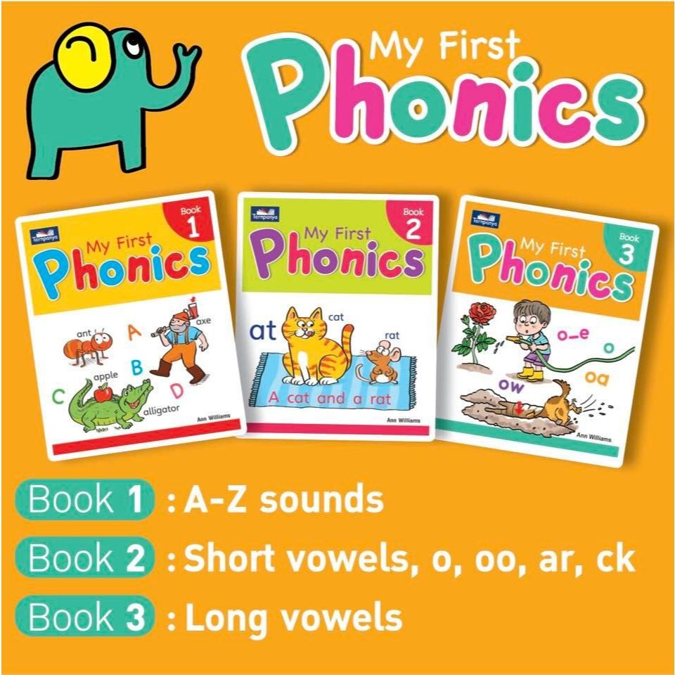 My First Phonics เล่ม 1 - 3 ชุด เริ่มต้นอ่านสะกดคำ เก่งอังกฤษ ระดับ ...