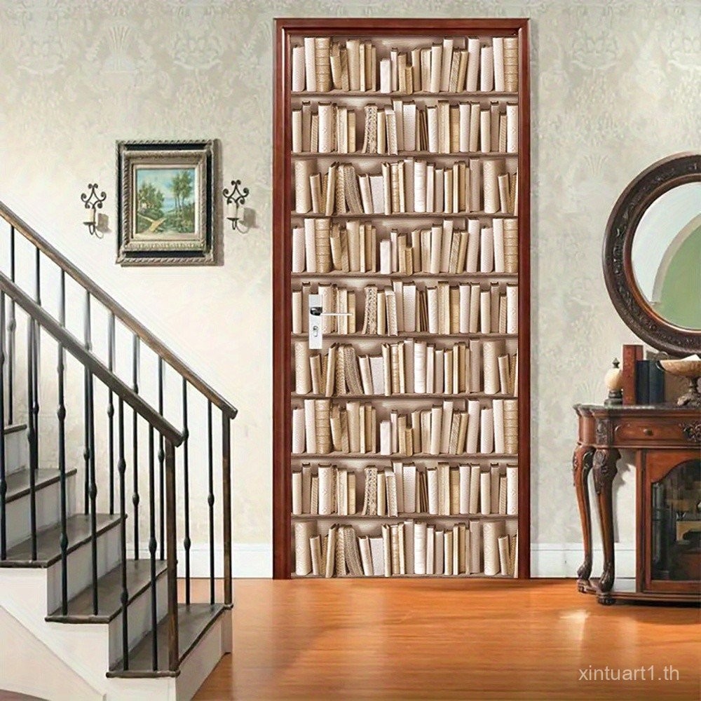 Self-Adhesive Bookshelf Wall Decals - สติ๊กเกอร์ภาพจิตรกรรมฝาผนัง ...