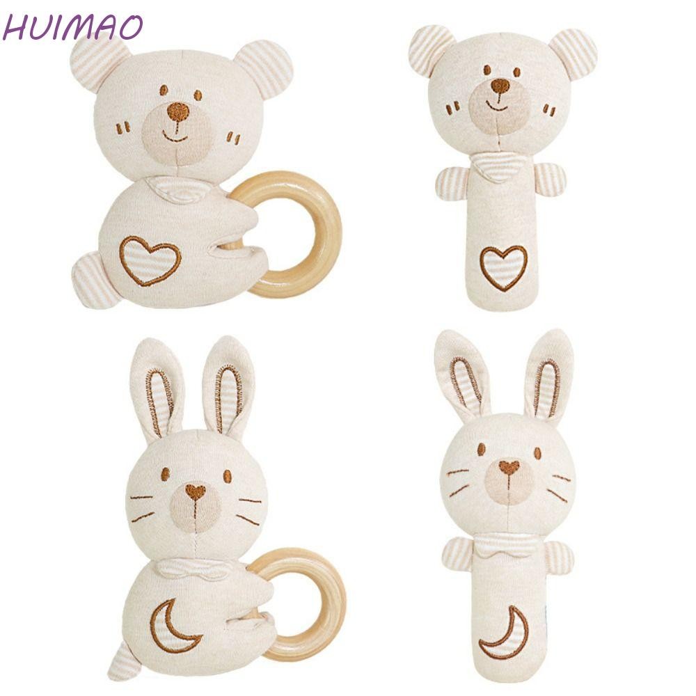 Huimao Baby Ringing Bell Set, สัตว์ผ้าฝ้ายผ้าฝ้าย Hand Shake Stick ...