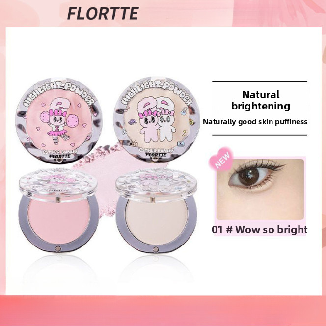 FLORTTE BUNNY Joint Monochrome Highlighter Natural Brightens The Face | Shopee Thailand