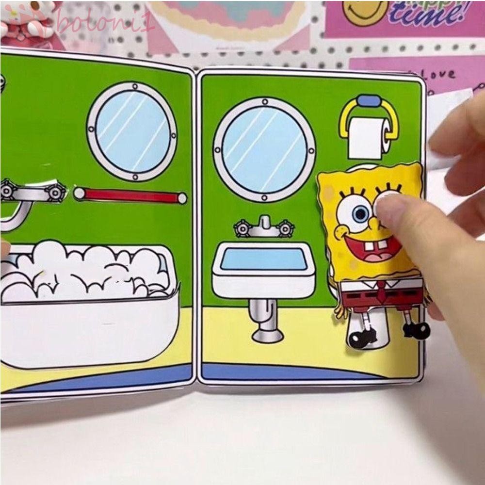 [COD] Spongebob Quiet Book, Busy Book โฮมเมด Beanie Book วัสดุ Pack ...