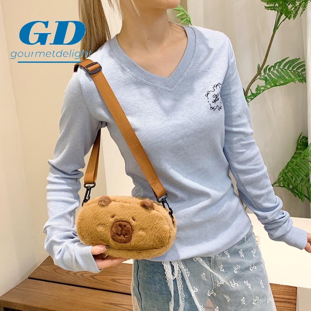 Gourmetdelight Panda Capybara 2 in 1 กระเป๋าเป้สะพายหลัง, Fur Fanny ...