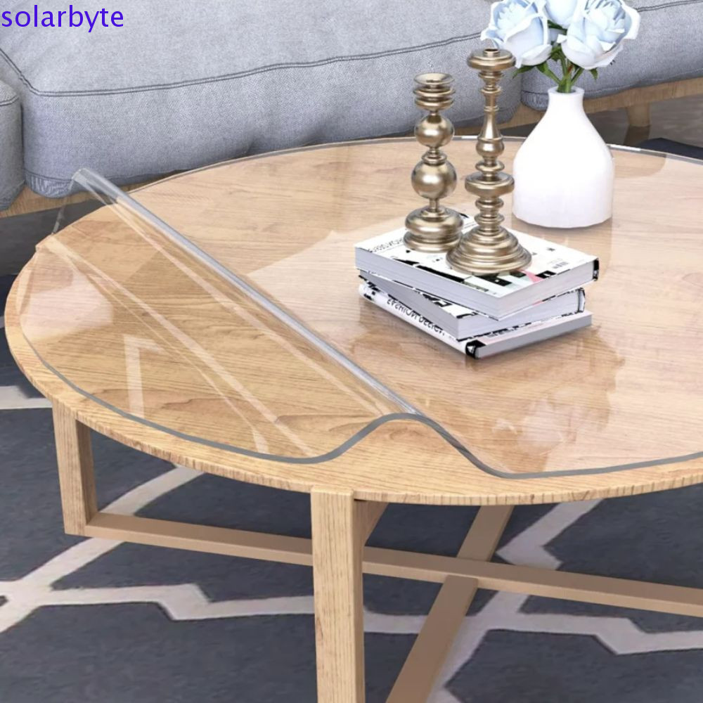 Solarbyte ผ้าปูโต๊ะใสทรงกลม,ผ้าคลุมโต๊ะแก้วอ่อนกันน้ํา,กันความชื้นกันน้ํามัน PVC แผ่นรองโต๊ะใน ...