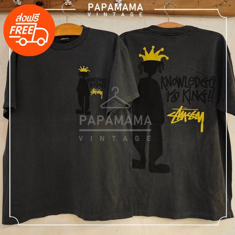 [ Stüssy ] Knowladge is KING!! tag Stussy USA เสื้อสตรีท แฟชั่น เสื้อ ...