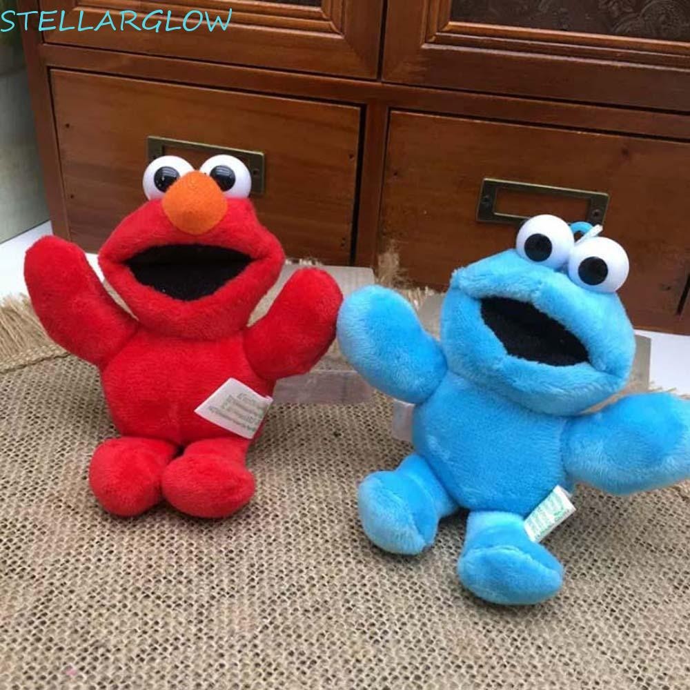 STELLARG Elmo Big Bird Key แหวน,การ์ตูนนุ่มสีแดง Elmo จี้กระเป๋าตลก PP ...
