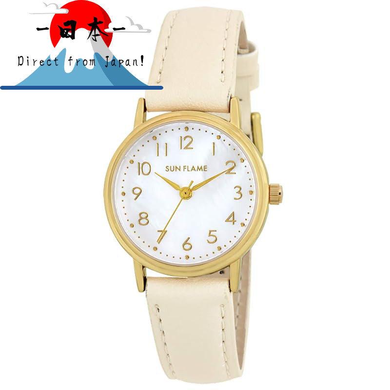 [Direct from Japan] [SUNFLAME] Japanese-Made Fashion Watch White Mother ...