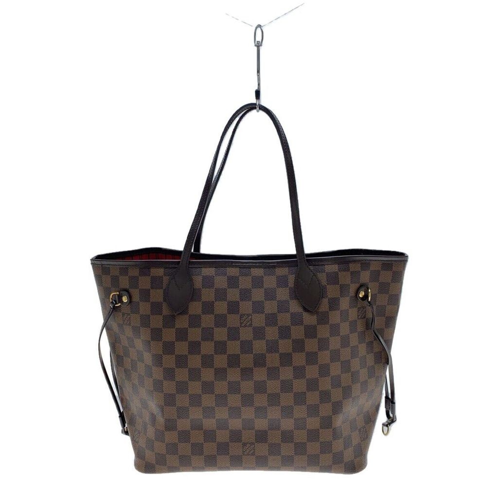 LOUIS Vuitton Tote Bag Purse 2) Neverfull PM_Damier Ebenne_BRW pvc ...