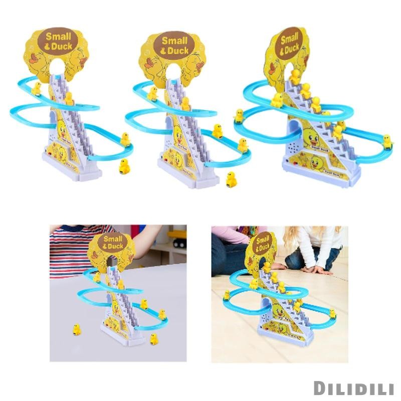 [ Ducks Slide Toy Set Duck Roller Coaster Play Fun Race Games Track Toy ...