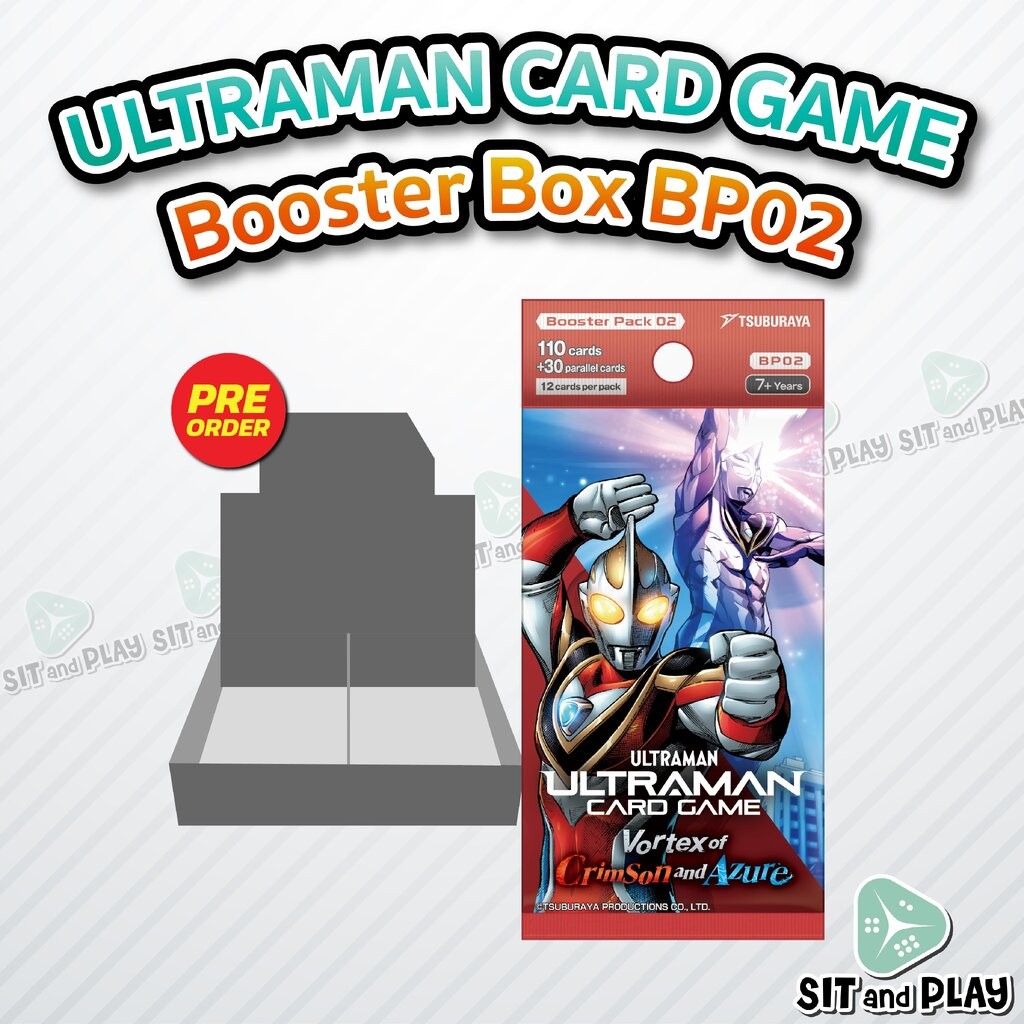 [Pre-Order 24JAN25] Ultraman Card Game - BP02 Booster Box - Vortex of Crimson and Azure (English ...