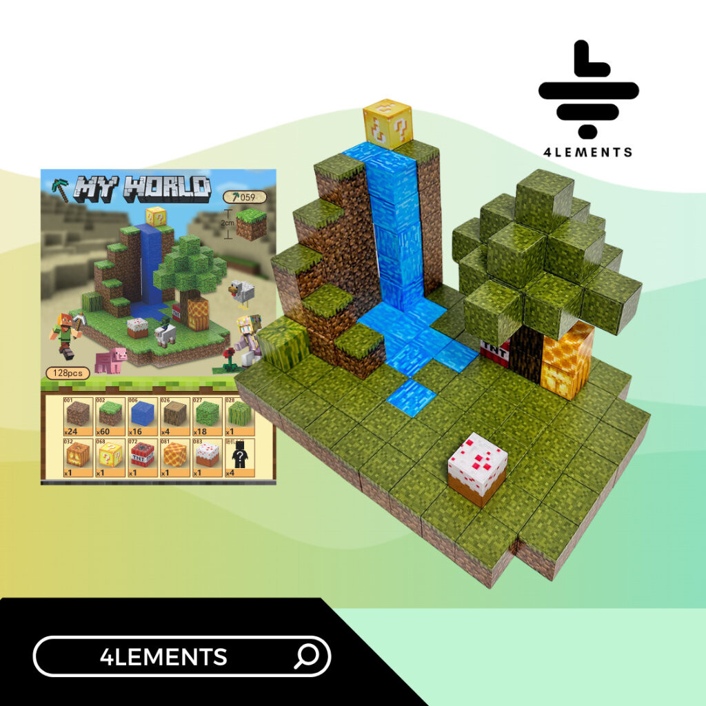 (พร้อมส่ง) MINECRAFT MAGNET BLOCK NORMAL SET (ของเล่นตัวต่อ) (ฝึก ...