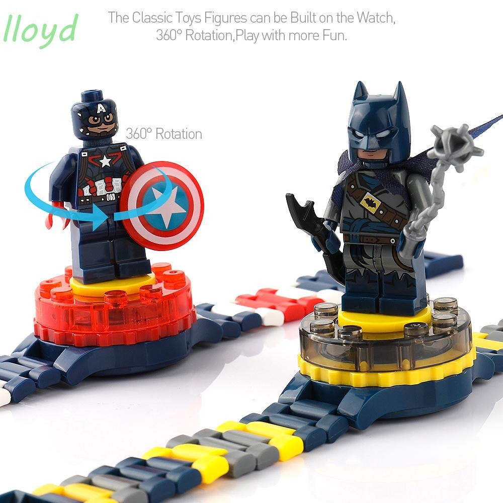 Lloyd Building Block นาฬิกาเด็กแบบพกพาแฟชั่น 360° หมุนการ์ตูน The ...