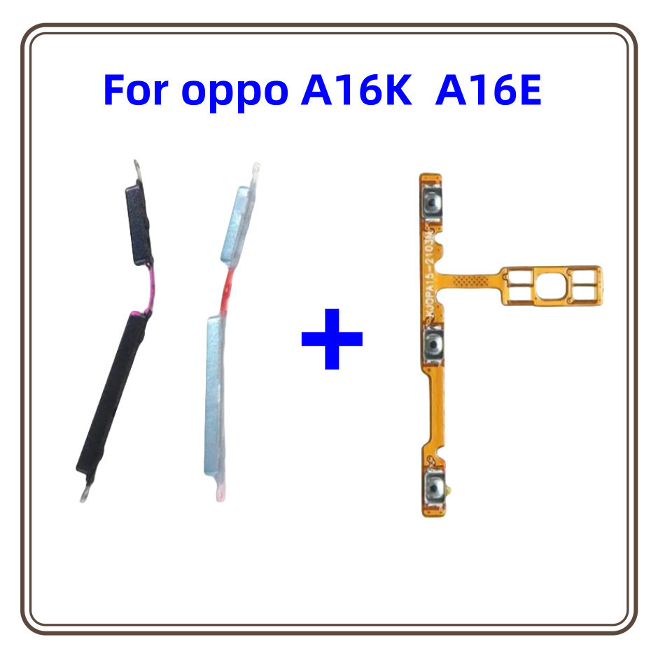 On off ปุ่มปรับระดับเสียงไฟ Flex สําหรับ OPPO A16K A16E Up Down ด้านข้างปุ่มปุ่ม Flex Cable ...