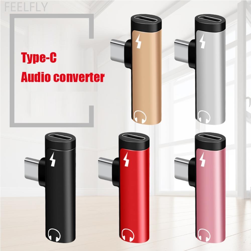 Feelfly หูฟัง 2-in-1 Type C Dual-port Audio Adapter ถึง 3.5 มม.แจ็ค ...