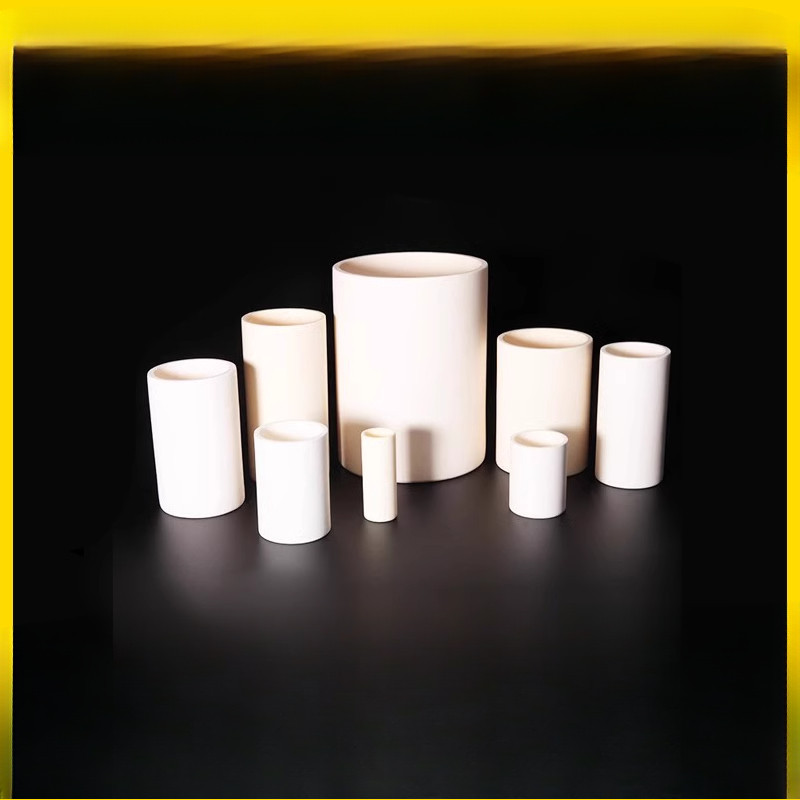 99% อลูมิเนียมออกไซด์ Crucible Corundum Crucible ตรงทรงกระบอก Crucible ...