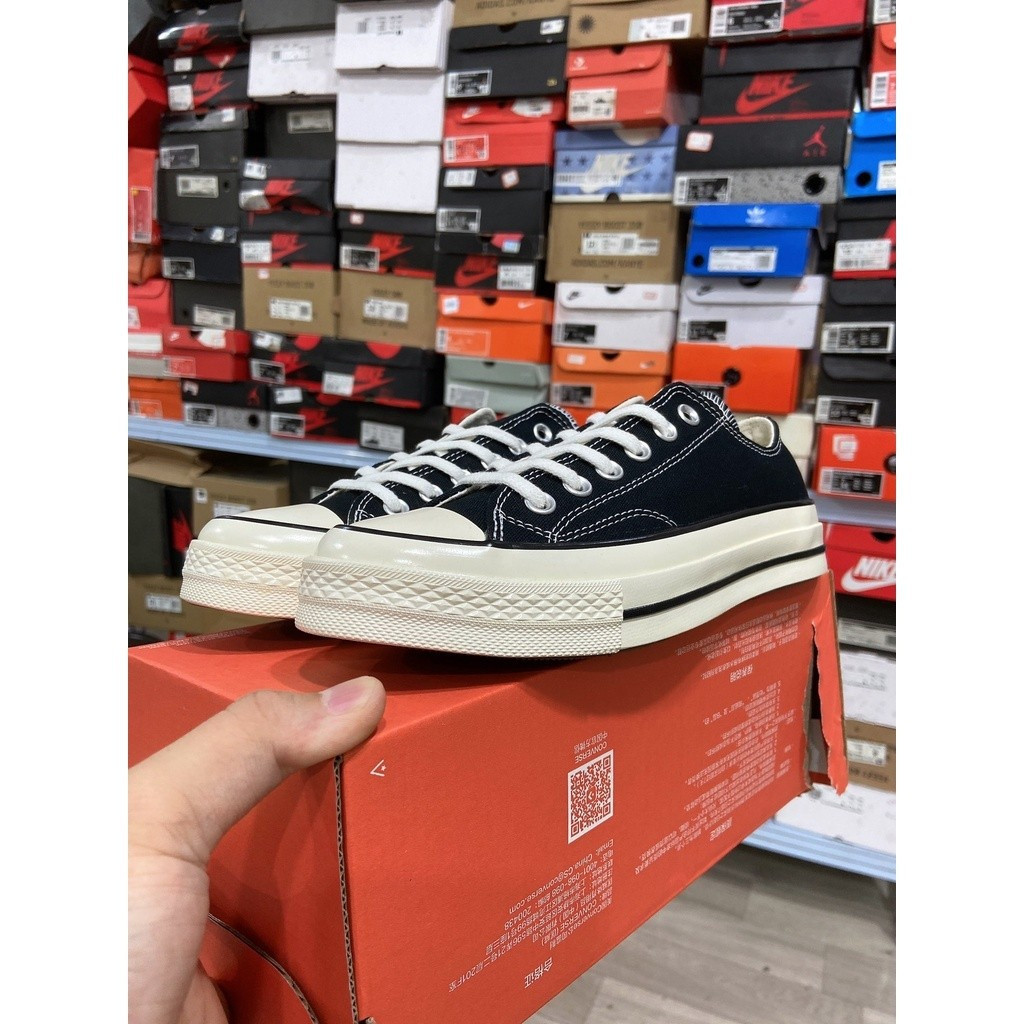Converse All star1970s Black Label พื้นหลังฉลากสีขาวพร้อมกลอง | Shopee ...