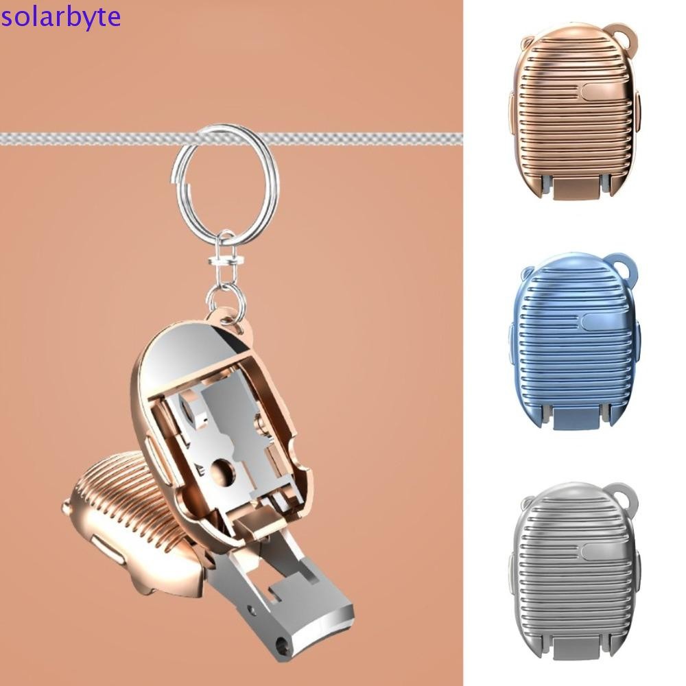 พวงกุญแจกรรไกรตัดเล็บ SOLARBYTE, สแตนเลสกระเป๋าเดินทางรูปร่างพวงกุญแจรถ, Creative Mini เล็บแฟ้ม ...