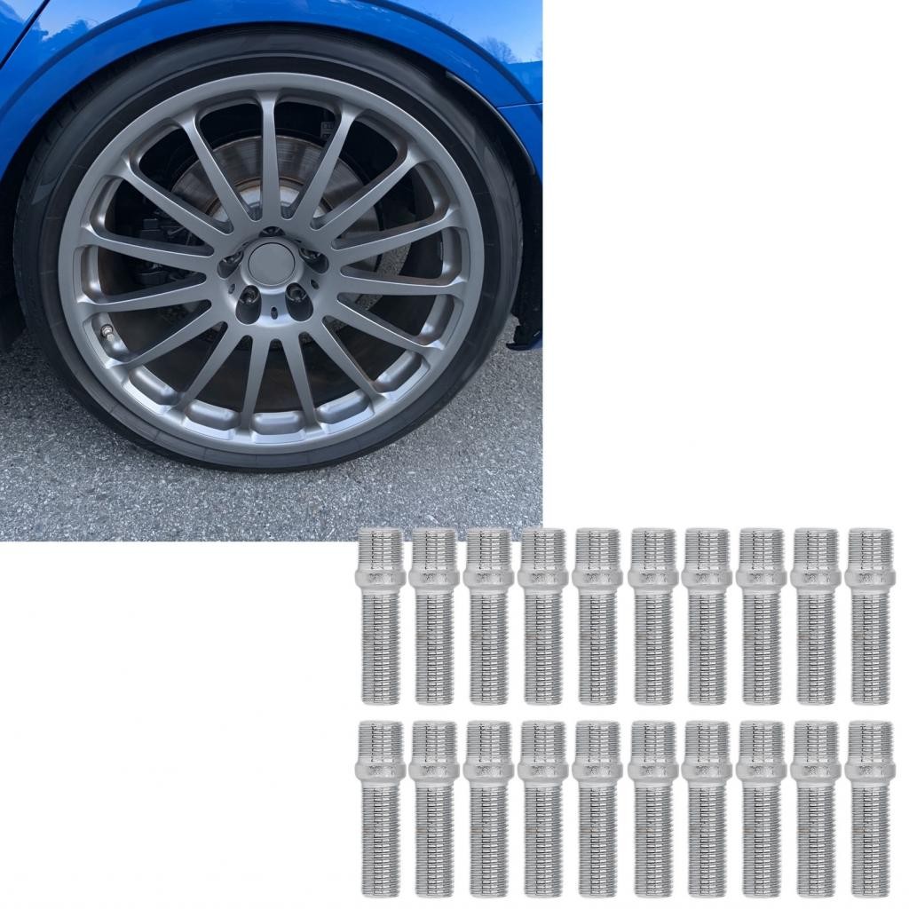 สตั๊ดล้อชุดเปลี่ยน 50 มม.ความยาวรวมขยายล้อStudsสำหรับTT A3 S3 A4 S4 A7 ...