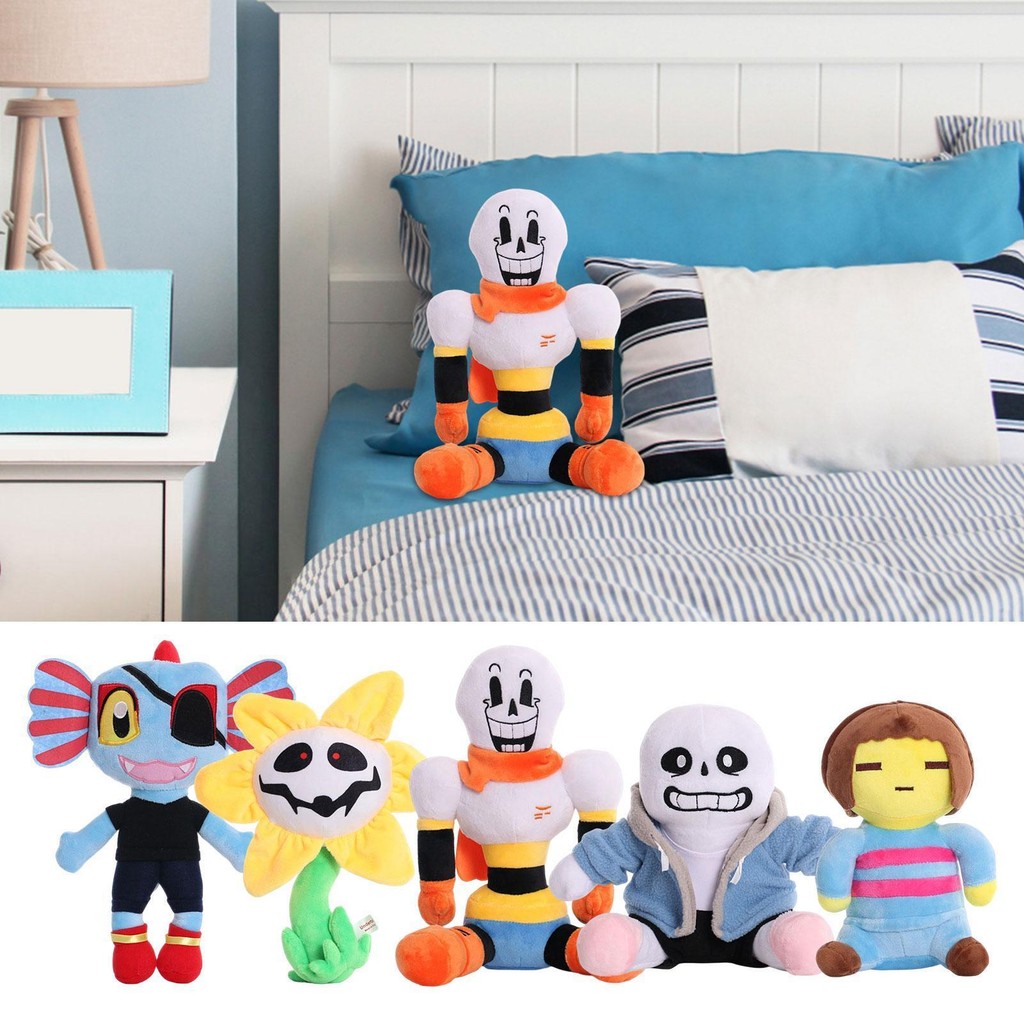 Undertale Flowey Sans ตุ๊กตาตุ๊กตาการ์ตูนตุ๊กตาของเล่นตุ๊กตาตัวเลขหมอน ...