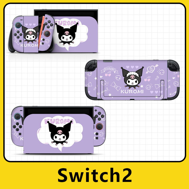 สติ๊กเกอร์ป้องกัน kuromi switch2 Nintendo เหมาะสําหรับ Ns switch2 2025 ชุดสติ๊กเกอร์ PVC จอยสติ ...