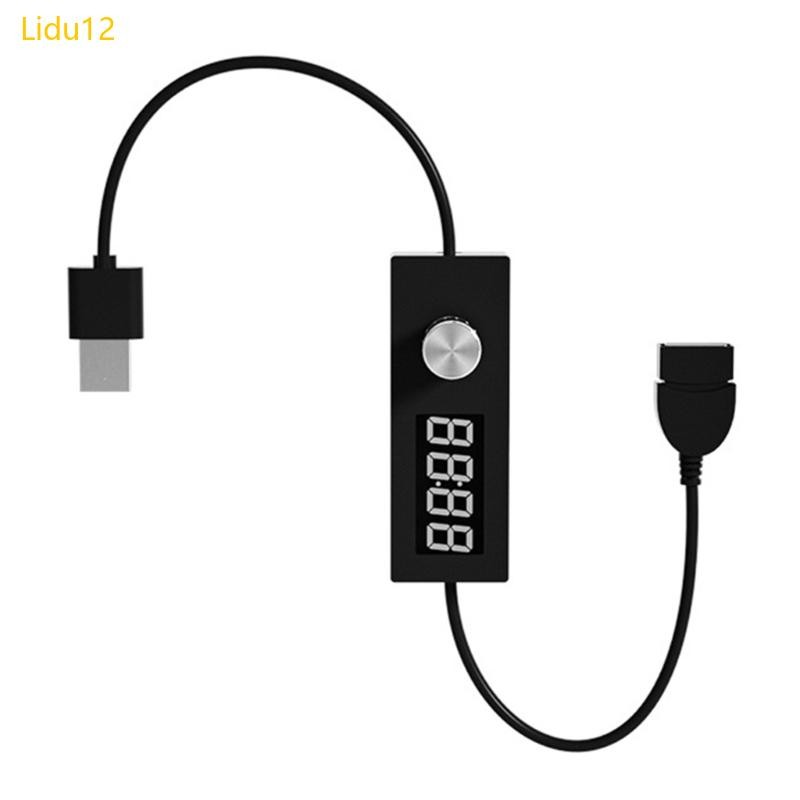 Lidu12 จอแสดงผลดิจิตอล USB Timer Power Switching Cable ปรับนับถอยหลัง ...