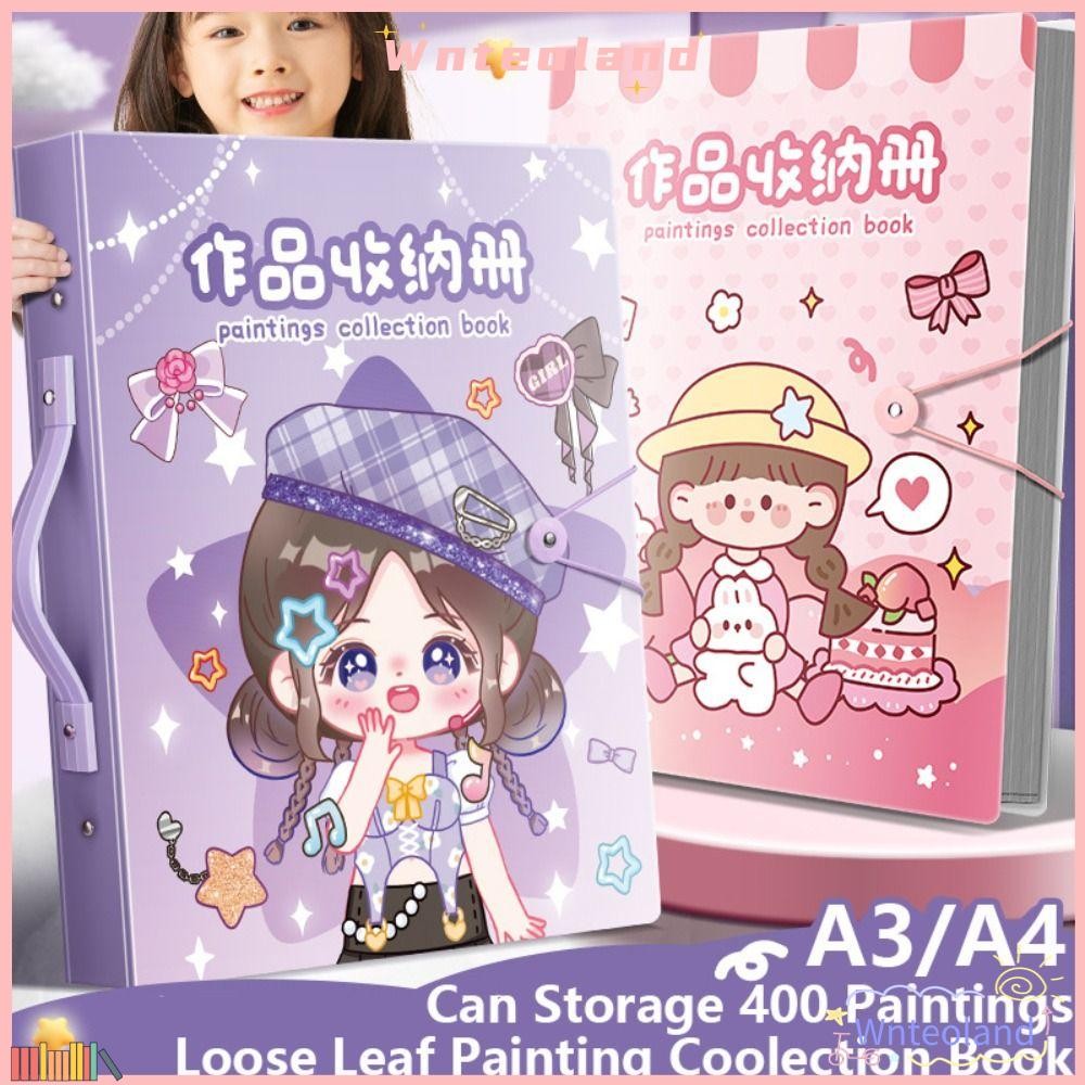 Wnteoland โฟลเดอร์ไฟล์, นักบินอวกาศ/สาว A3/8K จิตรกรรมถุงเก็บกระดาษ, การ์ตูนหลวมกันน้ําแบบพกพา ...