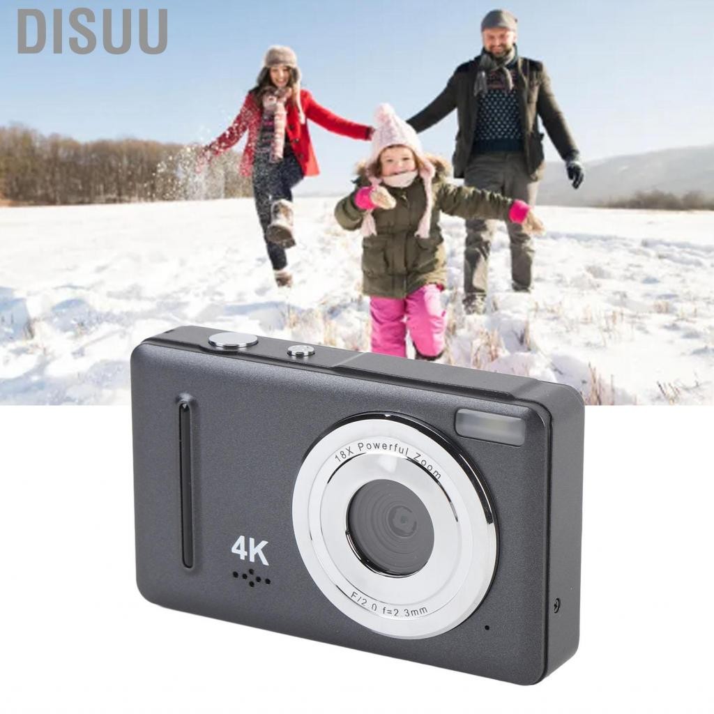 Disuu กล้องดิจิตอลสีดำ 4K 64MP 18x ซูม 2.4 นิ้วหน้าจอ 1200mAh Retro ...