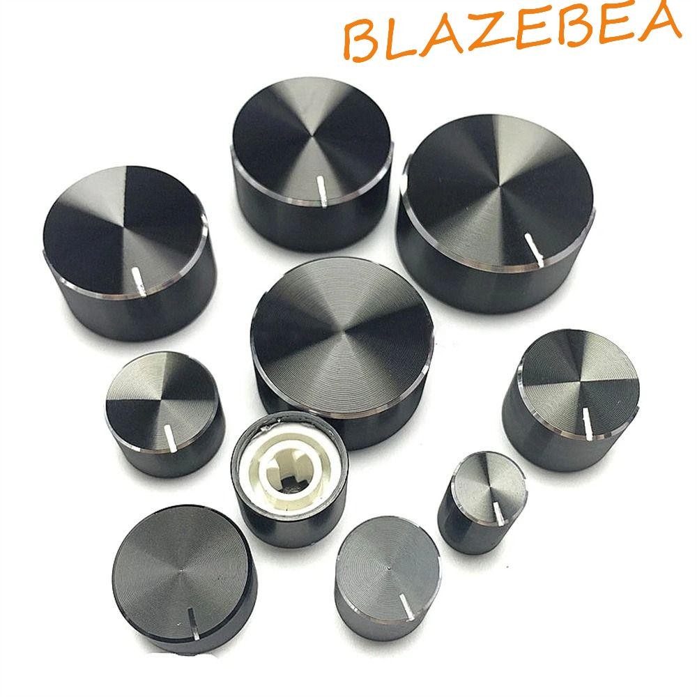 Blazebea Potentiometer Cap สีดําโลหะเสียงลูกบิด Rotary Taper การ์ดเสียง D-Axis Volume Control ...