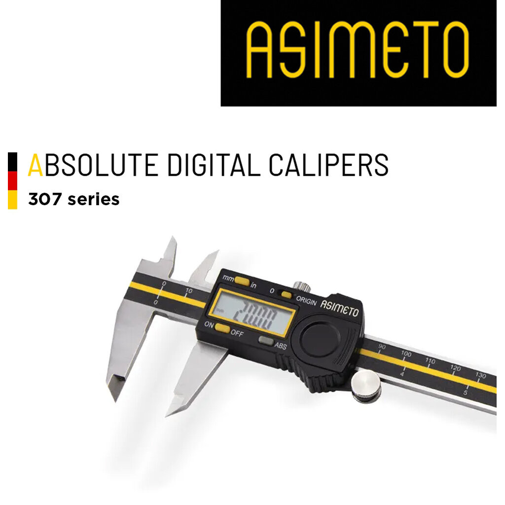 Asimeto เวอร์เนียร์ดิจิตอลชนิด 4 ปุ่ม Absolute Four Buttons Digital Caliper 0-150 มม, 0-200 มม ...