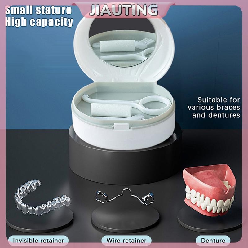 JIAUTING จัดฟัน Retainer Double Layer Braces กล่องเก็บแช่ฟันที่มองไม่ ...
