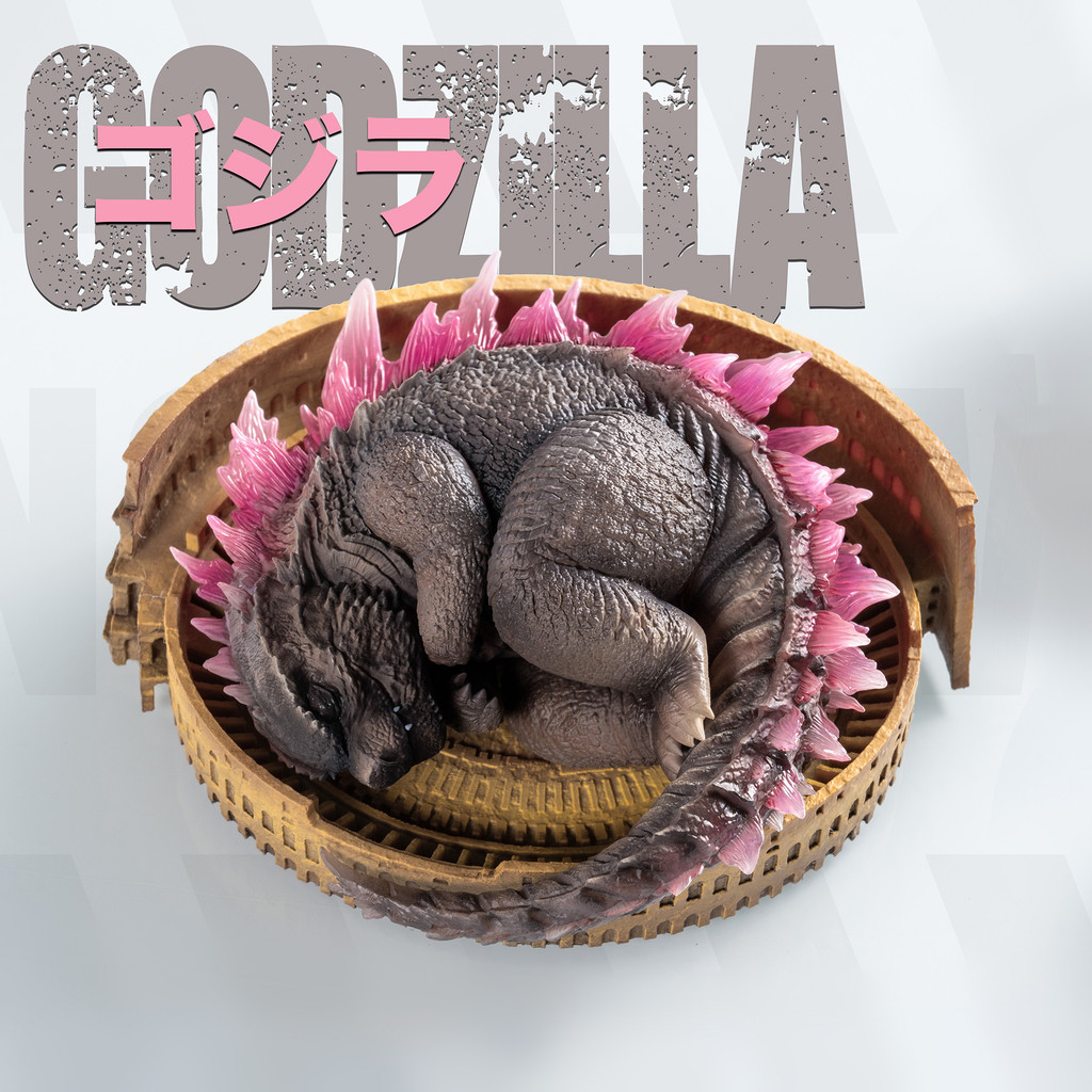 ยี่ห้อใหม่แท้ MIMO Sleeping Godzilla รุ่น Q รูปปั้นเครื่องประดับของสะสม ...
