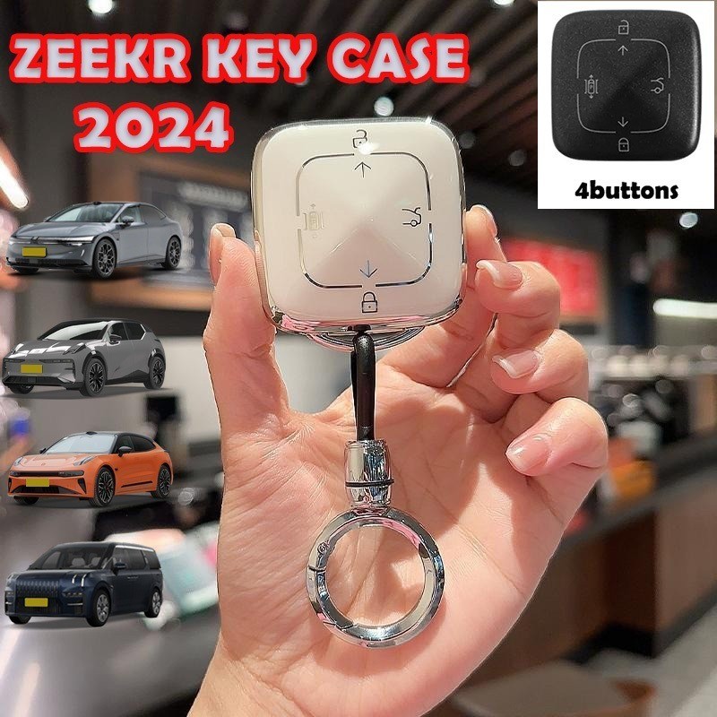2024 4 ปุ่ม Tpu รถ Remote Key สําหรับ Zeekr 001 / 009 / 007 / X Zeekr ...