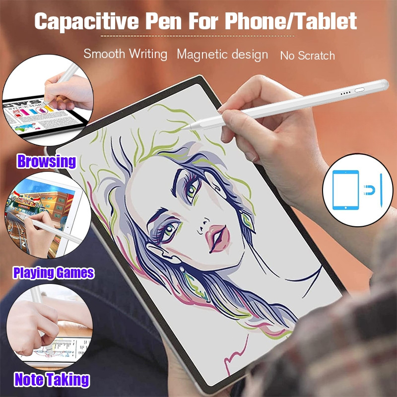 Universal Stylus ปากกาสําหรับ Android หน้าจอสัมผัส Capacitive ปากกาชาร์จ Tilt Honor Pad 9 9Pro ...