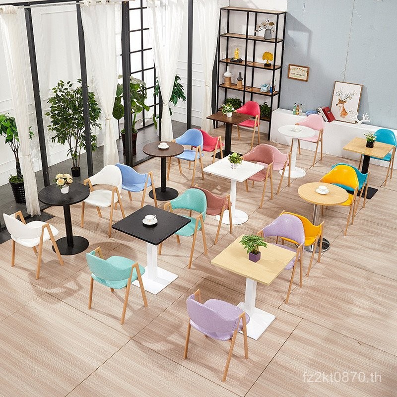 โต๊ะอาหาร ตารางสี่เหลี่ยมโต๊ะกลมขนาดเล็กเก้าอี้ร้านชานมรอบขนมสบายๆแผนก ...