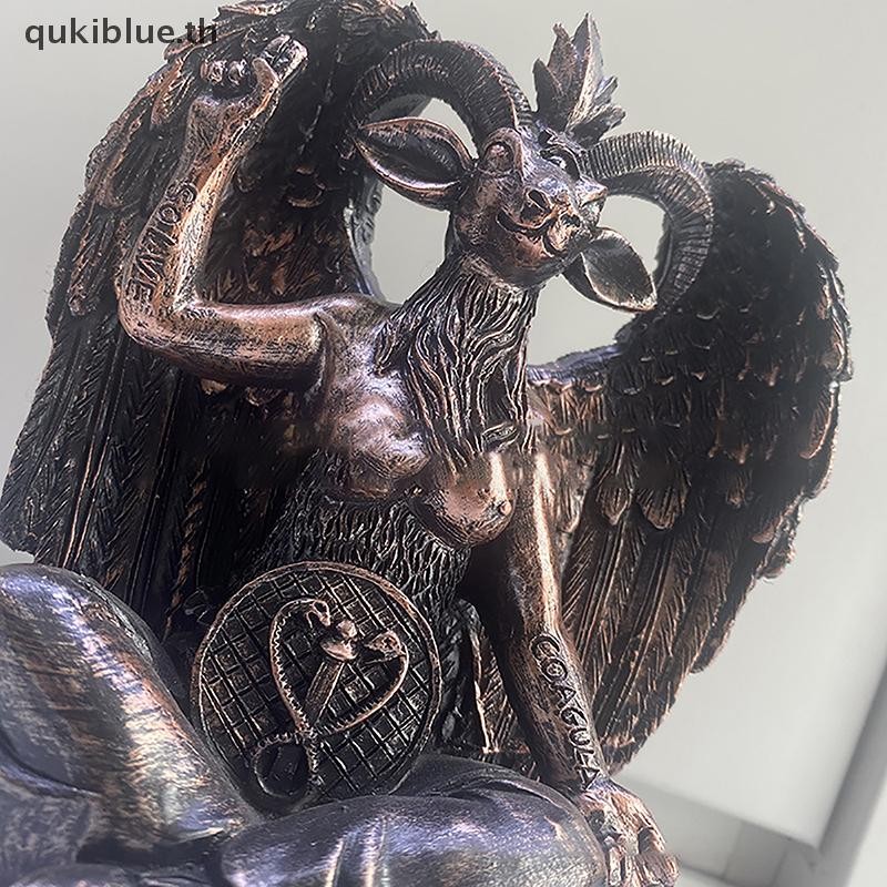 Qukiblue.th Satan Goat Baphomet รูปปั้นแขวนประตู Knocker แผ่น Wall Decor Plaque เรซิ่นหัตถกรรม ...