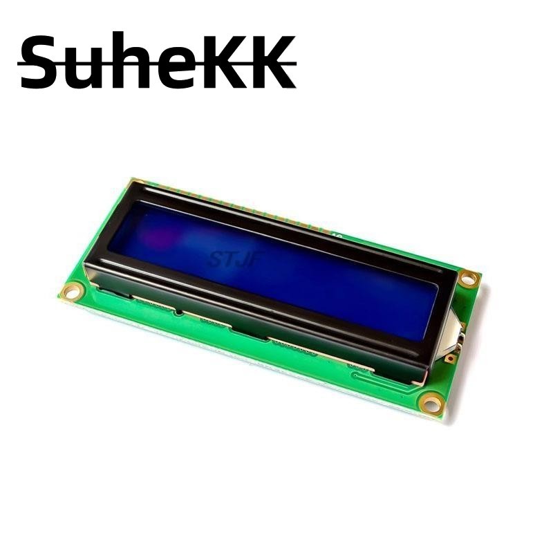 Blue screen 1602A Blue screen หน้าจอ LCD Blue 5V ฟอนต์สีขาวพร้อมจอ ...