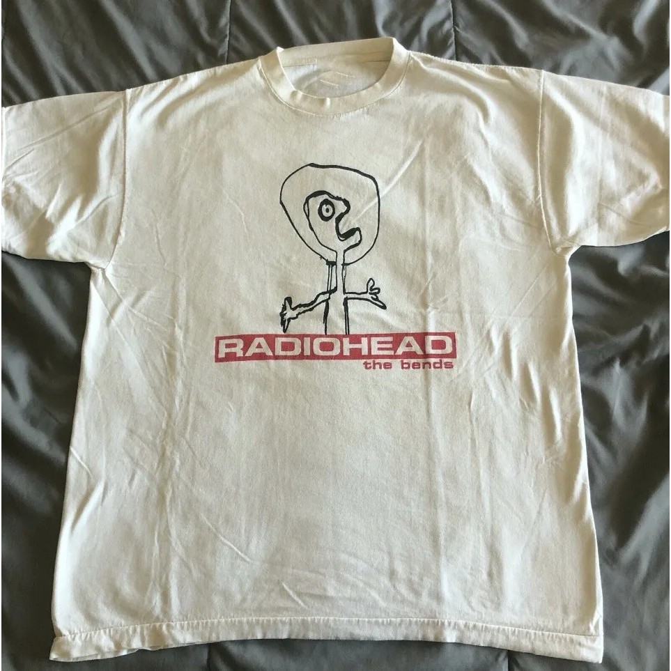 HOT NEW2025 Radiohead Bends กราฟิกเสื้อ T 90s Vintage Punk Hip Hop แขน ...