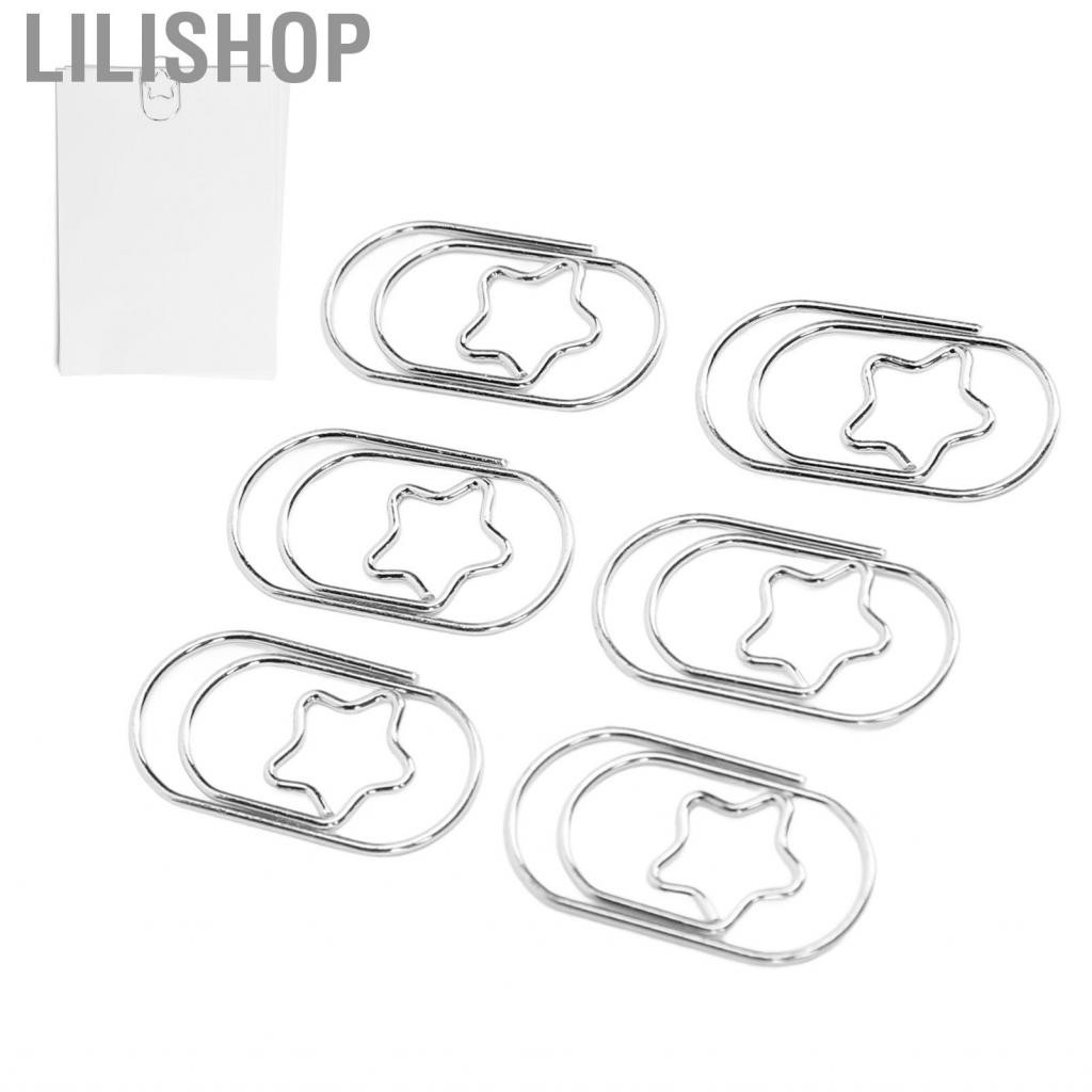 Lilishop 100 ชิ้นรูปดาวกระดาษคลิปน่ารักตลกสแตนเลส Anti Slip Planner สำหรับอัลบั้มการ์ดซอง ...