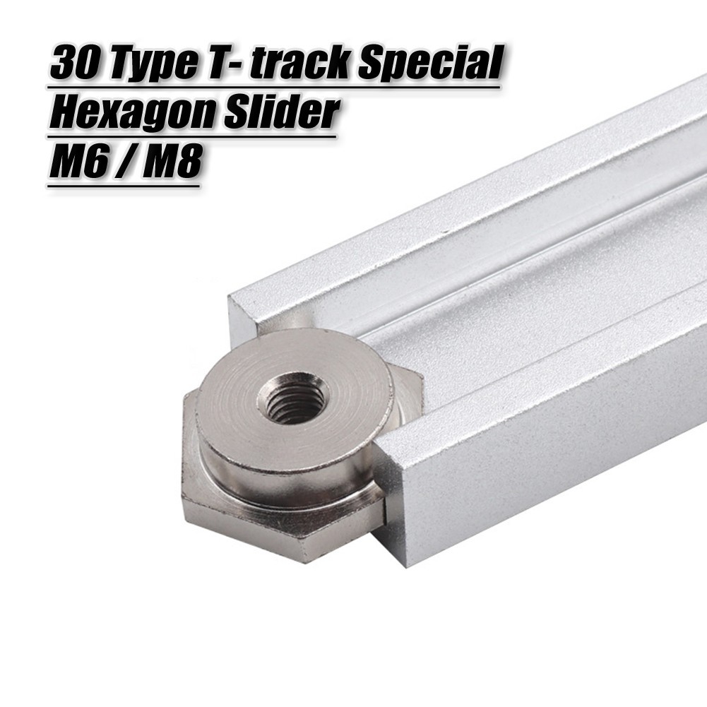 ⭐ การลดราคาครั้งใหญ่⭐ T-track T-slot Hexagon Slider M6 M8 30type Track ...